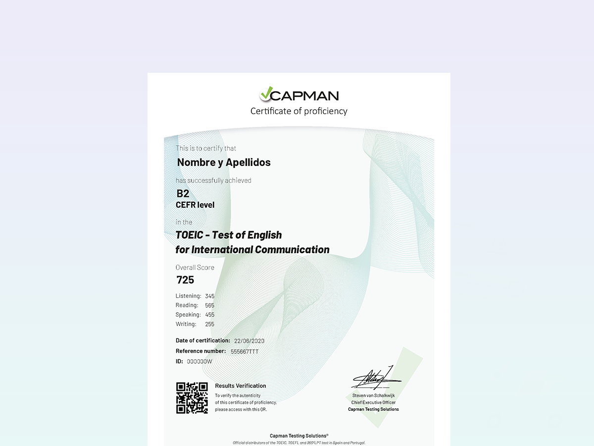 ¿Cómo se mide el examen TOEIC? | Capman.es